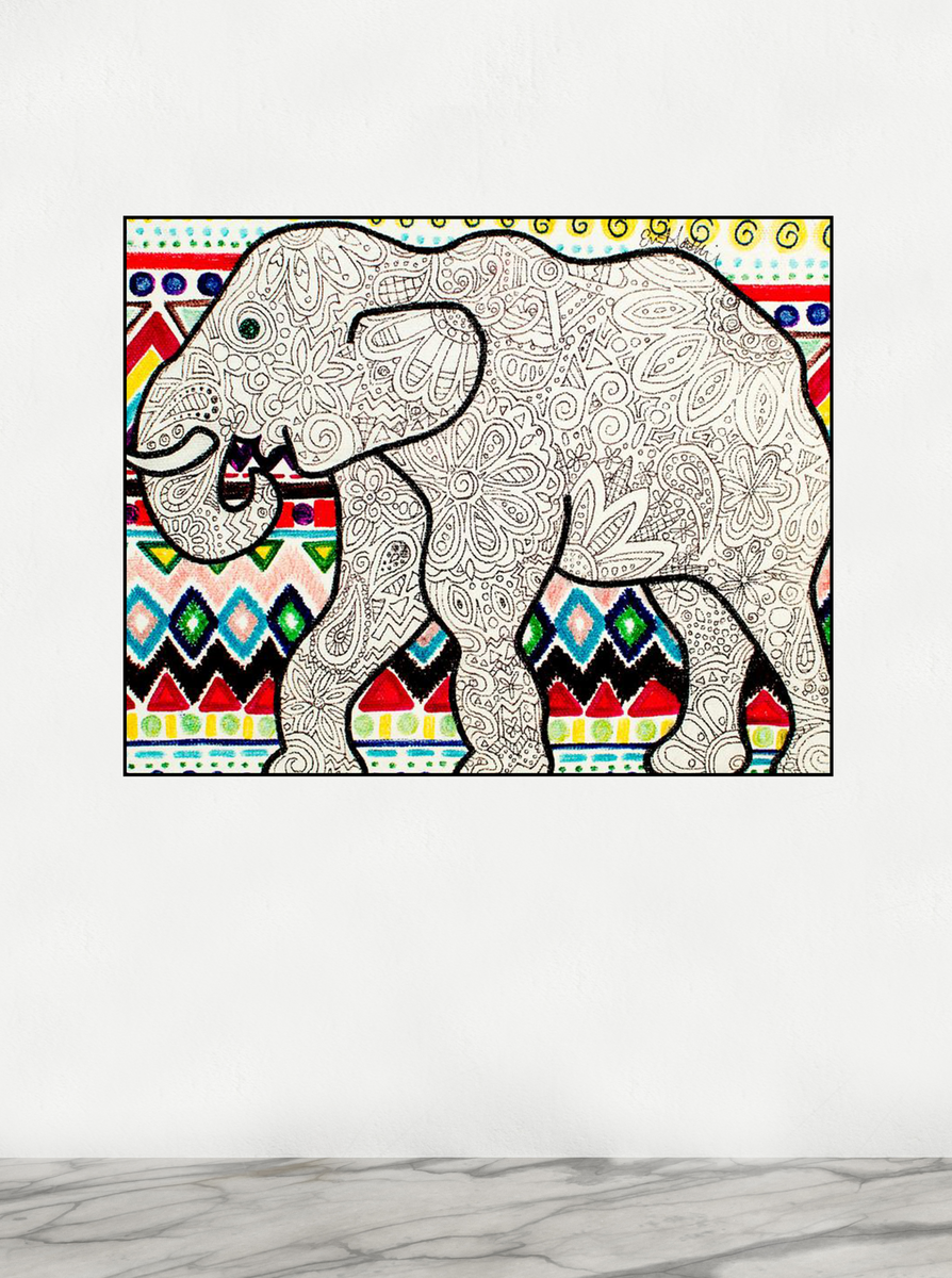 multicolor elephant