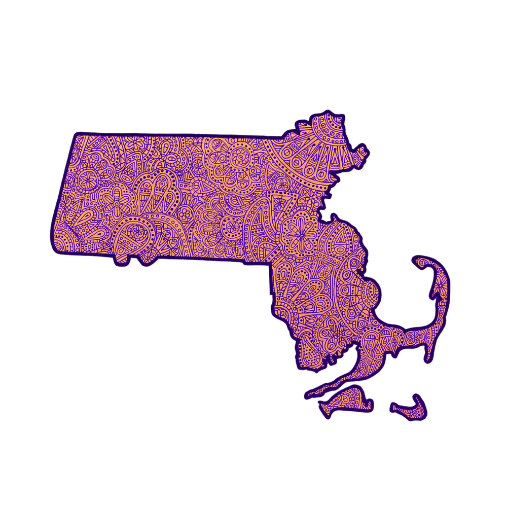 Map of Boston, MA Sticker | The Blank Canvas Co. Boston Map Art – The ...
