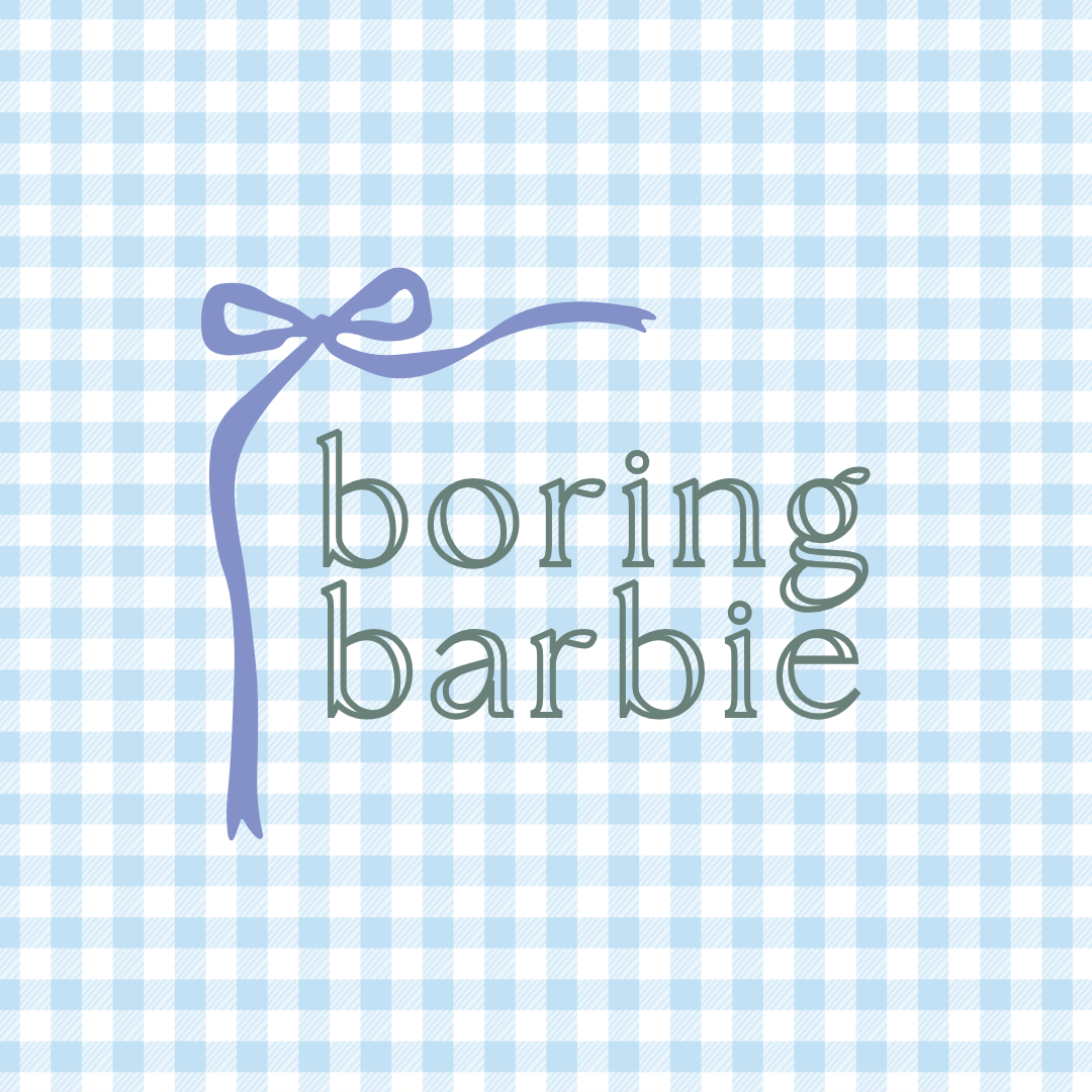 Taylor Swift Gingham Boring Barbie Bow Sticker | The Blank Canvas Co ...
