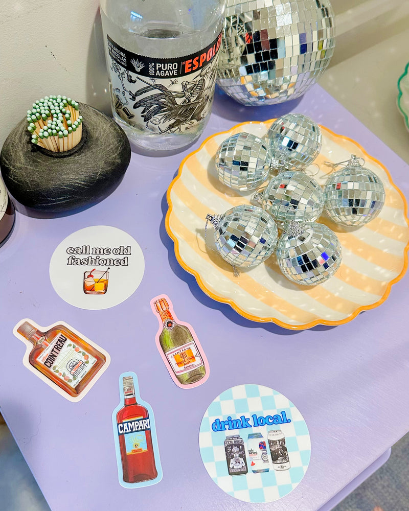 Drink Local Beer Bar Sticker | The Blank Canvas Co. Bar Cart Art – The ...