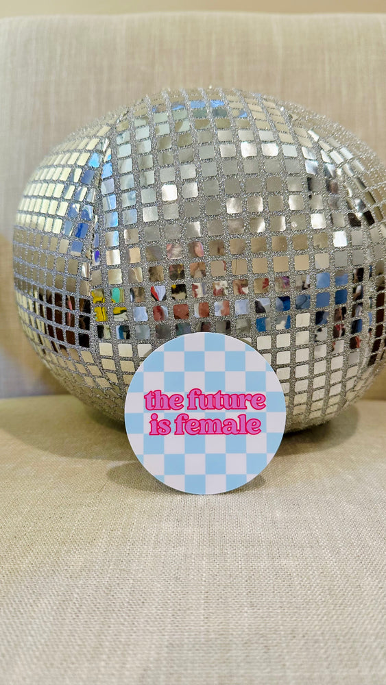 Checkerboard The Future Is Female Sticker | The Blank Canvas Co. Art ...