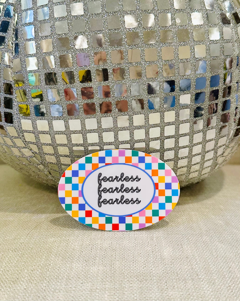 Taylor Swift Fearless Checkerboard Sticker | The Blank Canvas Co. Art ...