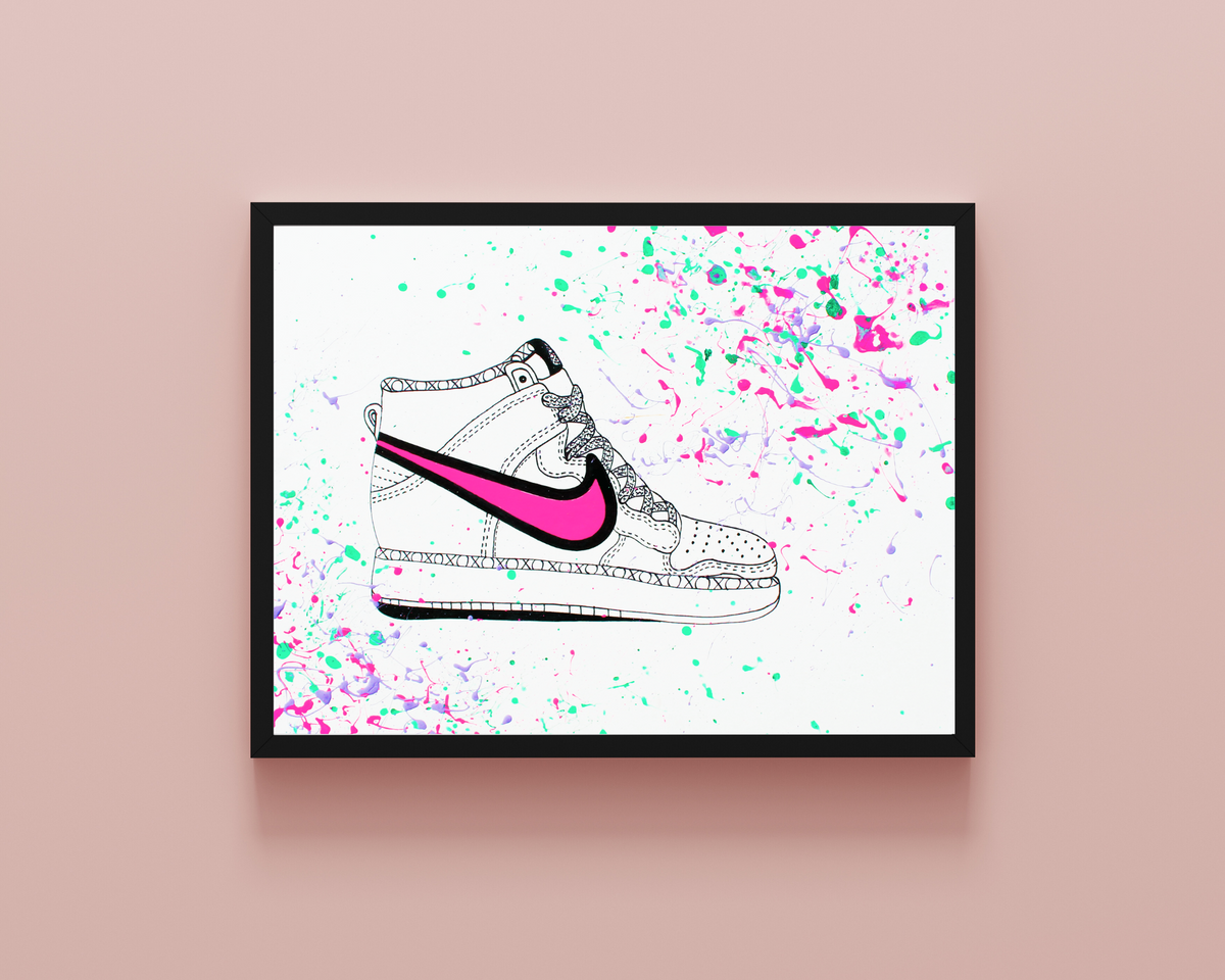 Nike Shoe Print | Sneaker Art | The Blank Canvas Company | Boston Art