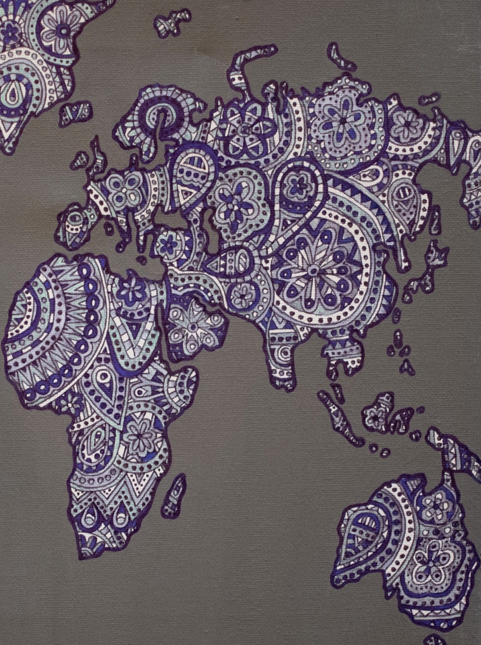 Map of The World Print | The Blank Canvas Company | Boston Artist